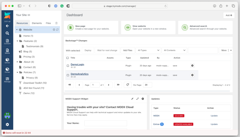 Начало работы с MODX: установка и обзор CMS — Code Lab